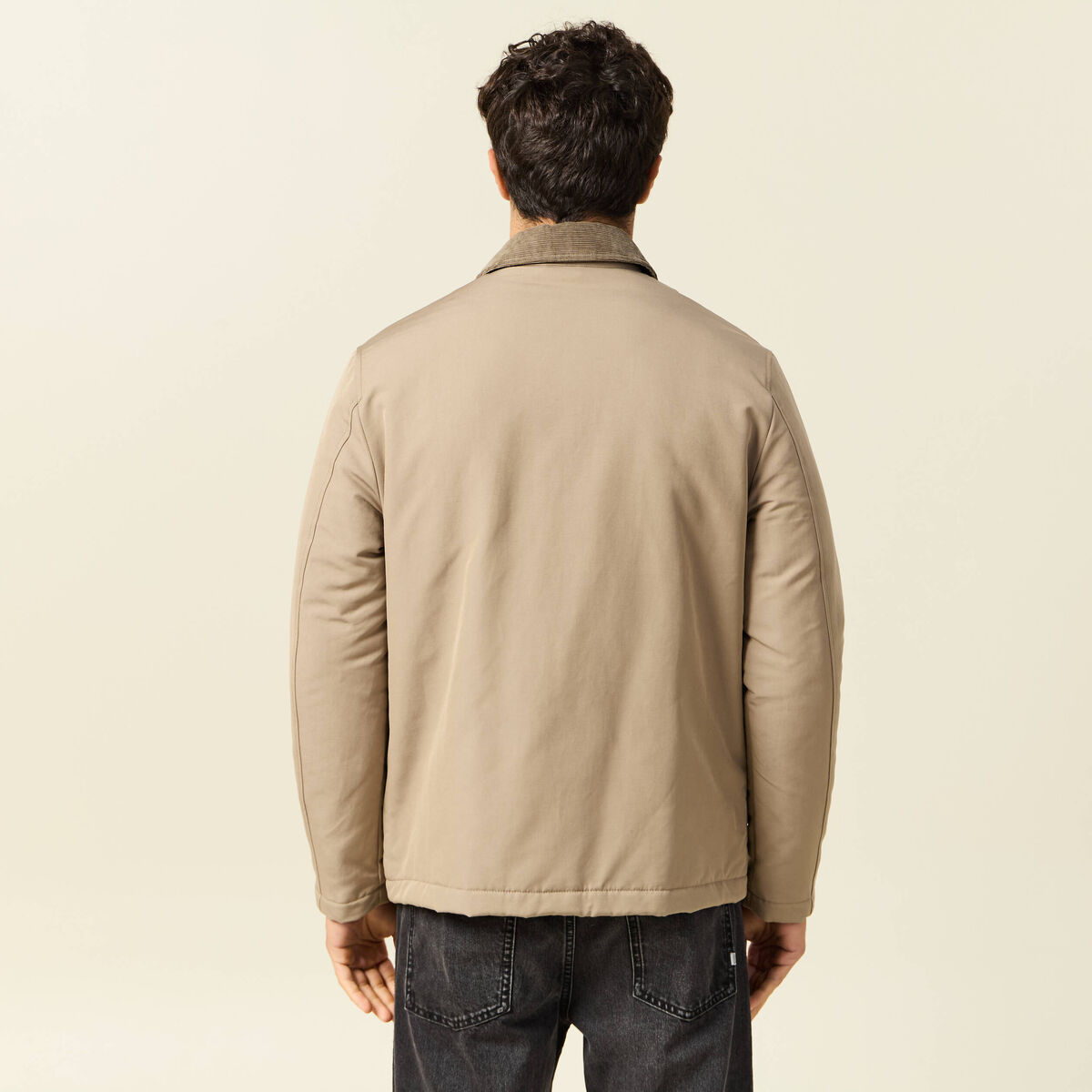 Veste droite mi-longue déperlante sable homme | Bonobo