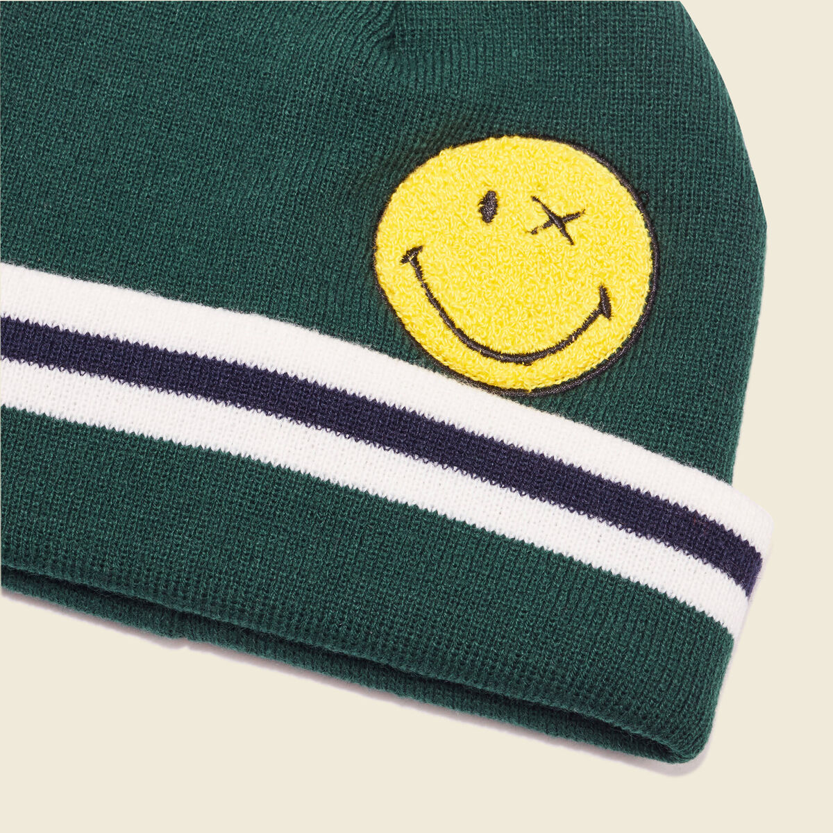 Bonnet SmileyWorld vert foncé homme | Bonobo