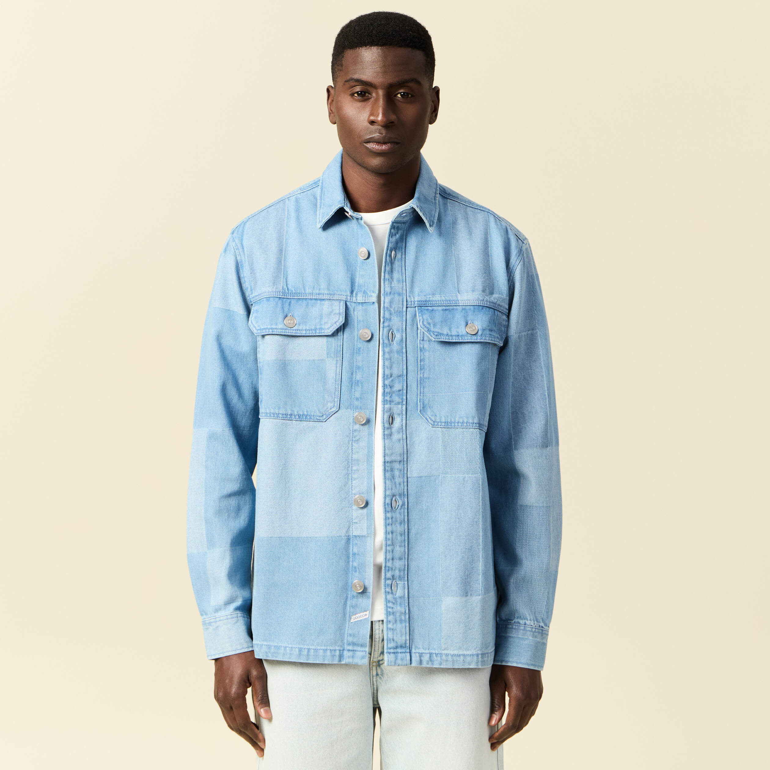 Surchemise en jean denim bleach homme | Bonobo