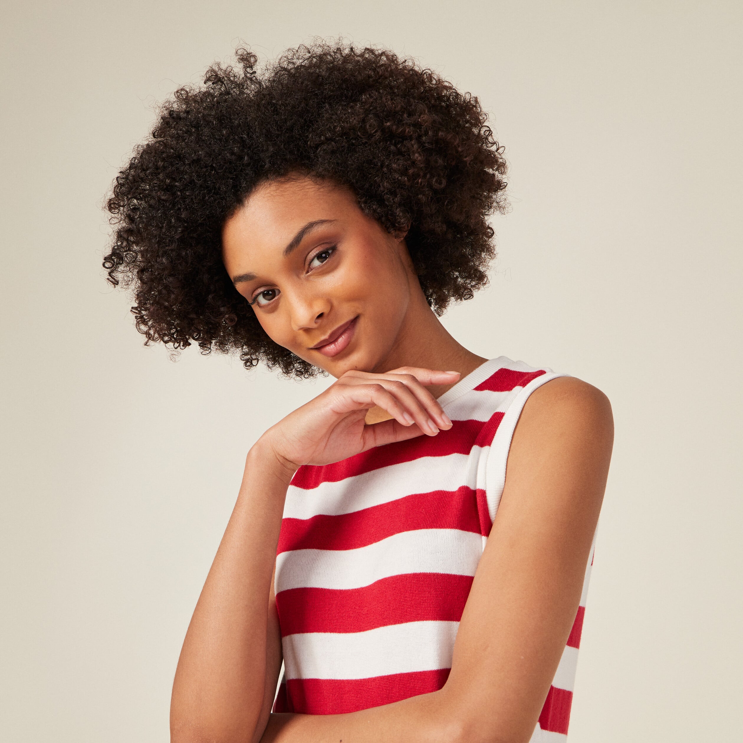 Débardeur pull sans manches rouge clair femme | Bonobo