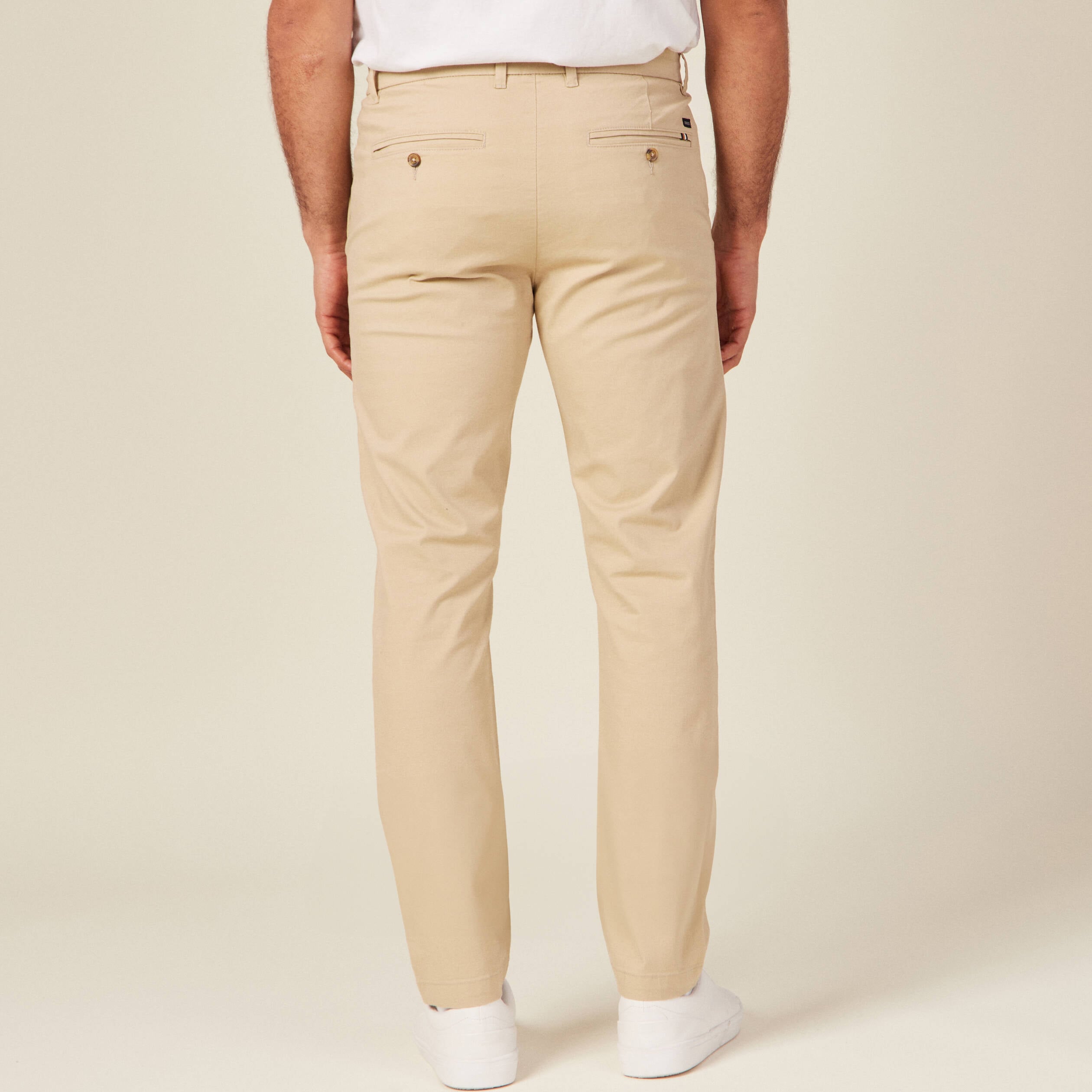 Pantalon slim Instinct chino beige homme | Bonobo