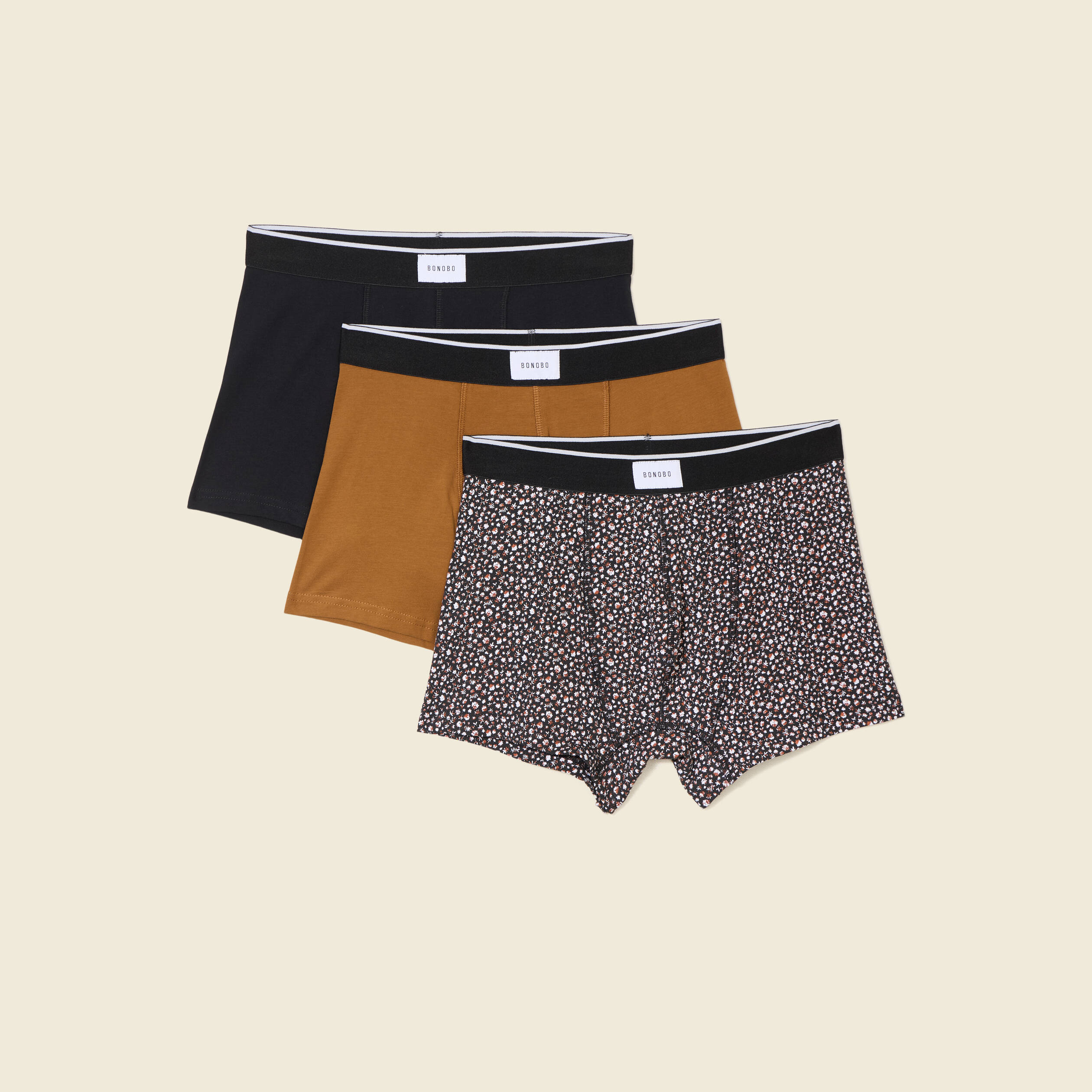 Lot 3 boxers noir homme | Bonobo