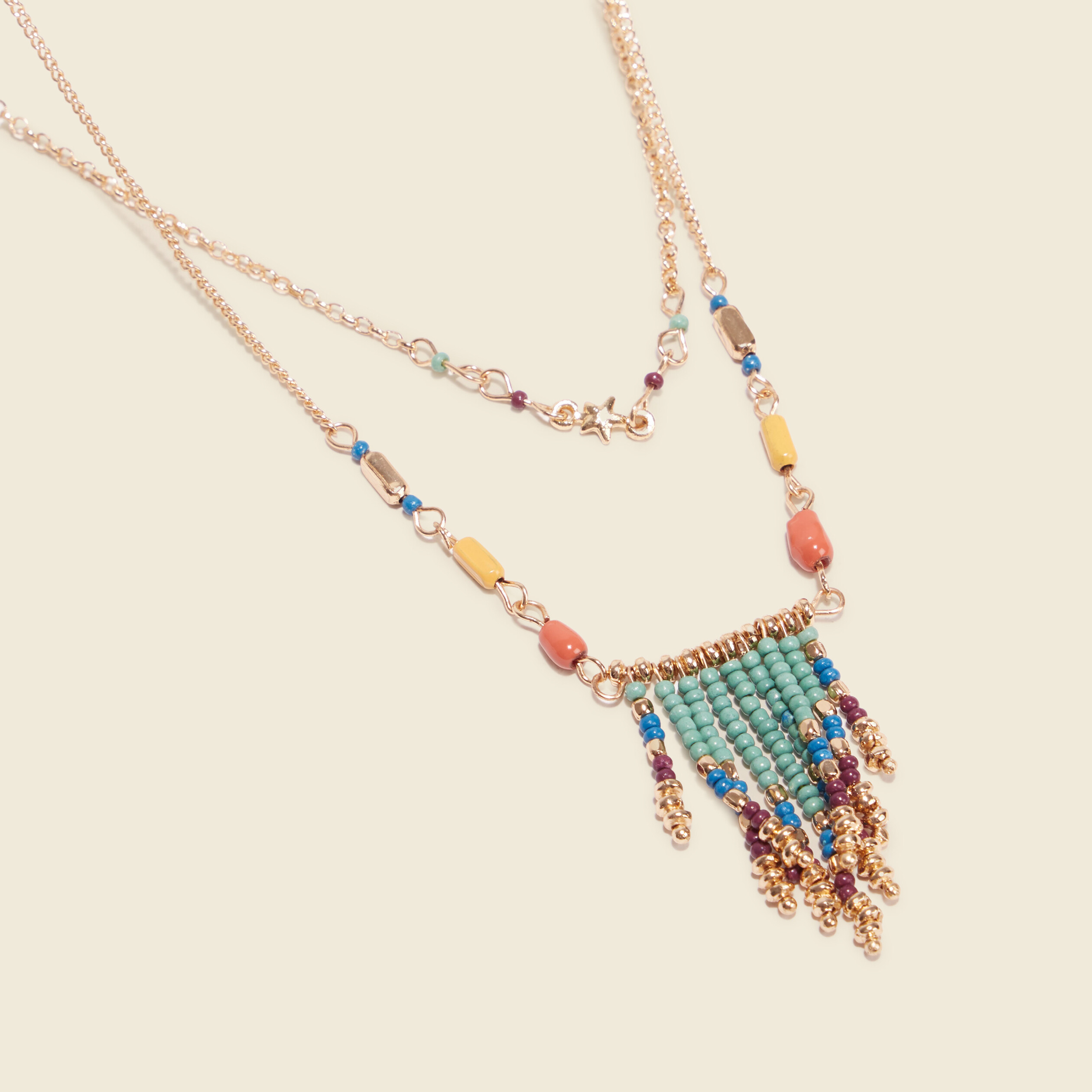 Collier 2 rangs à perles multicolore femme | Bonobo