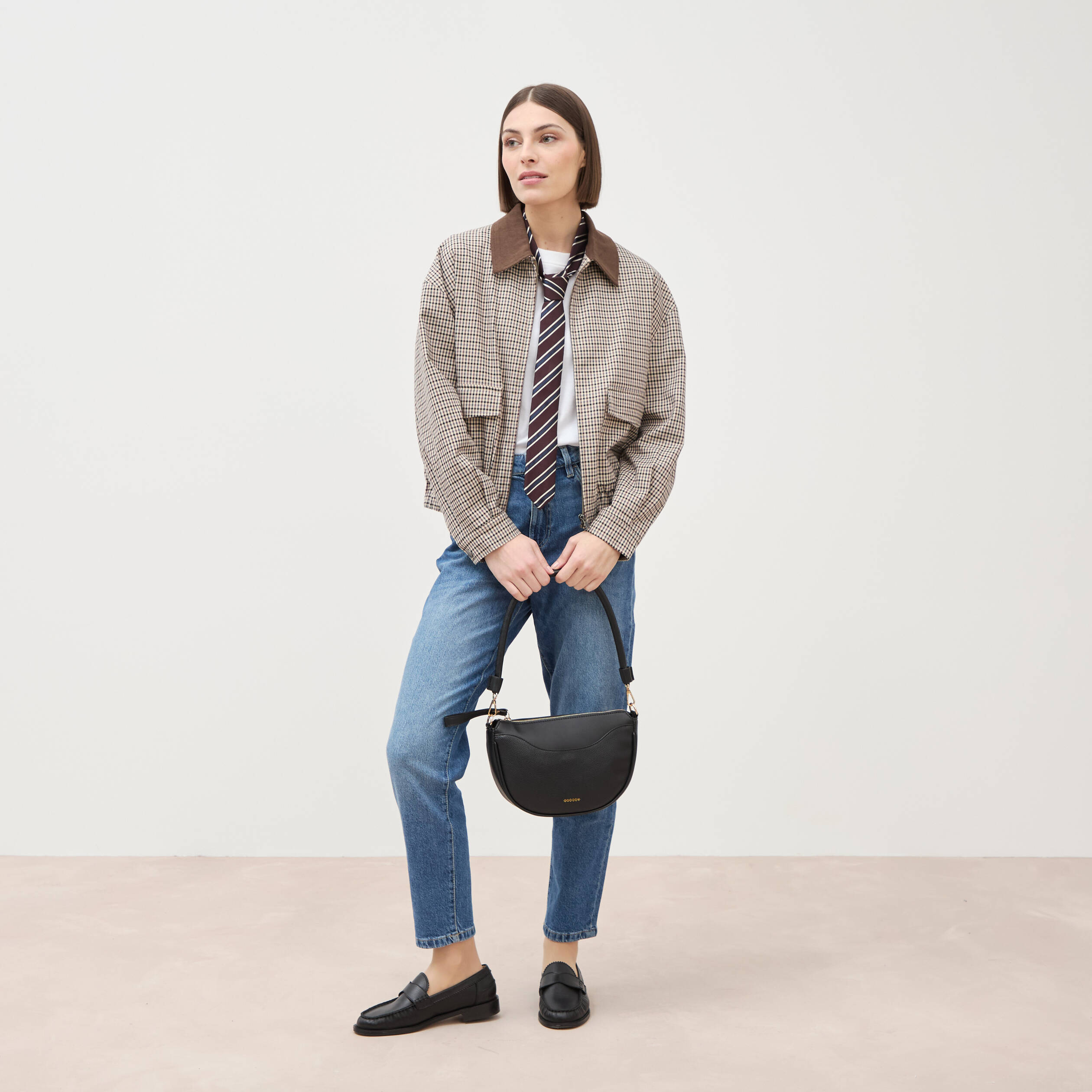 Jeans mom 7/8ème denim stone femme | Bonobo