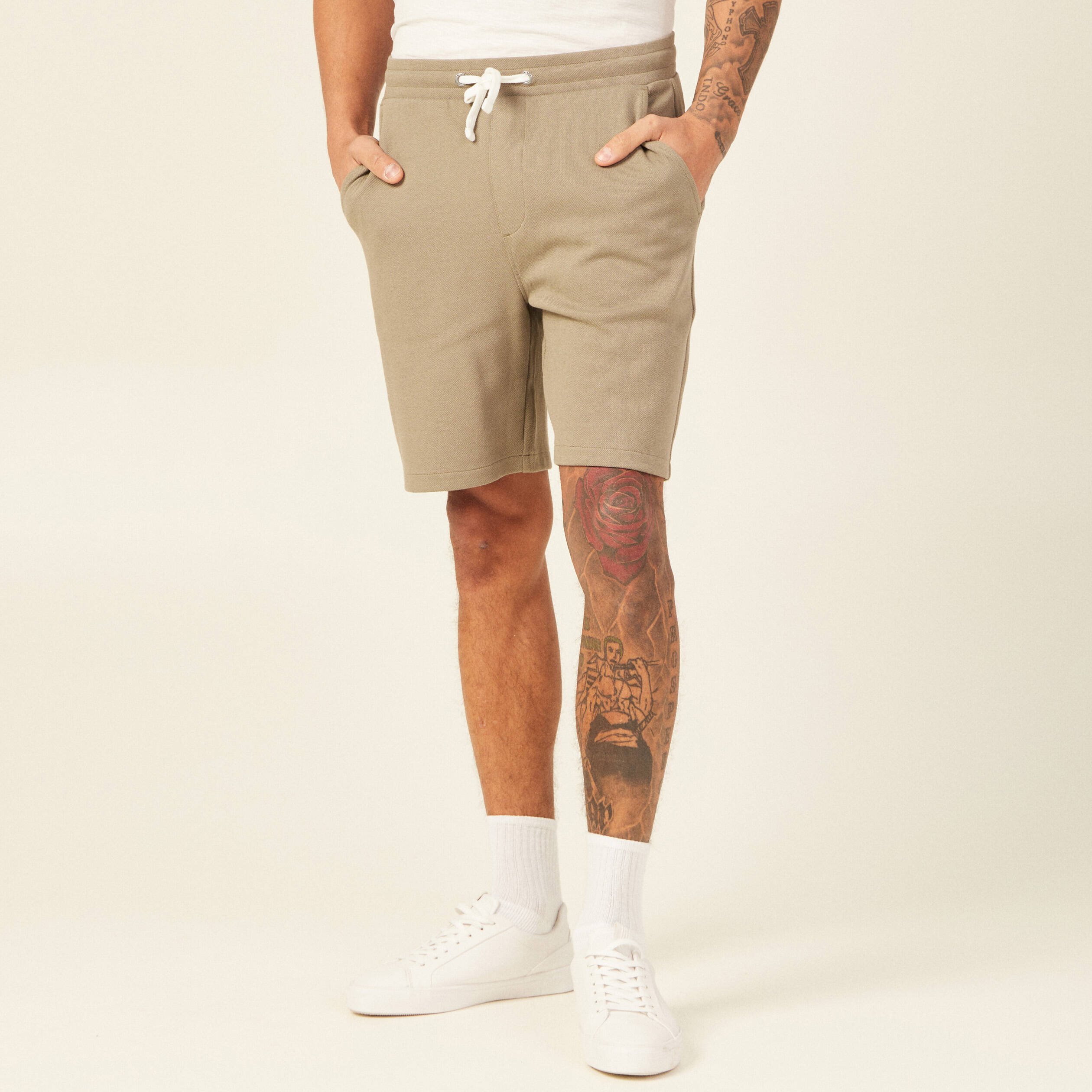 Short éco-responsable vert kaki homme | Bonobo