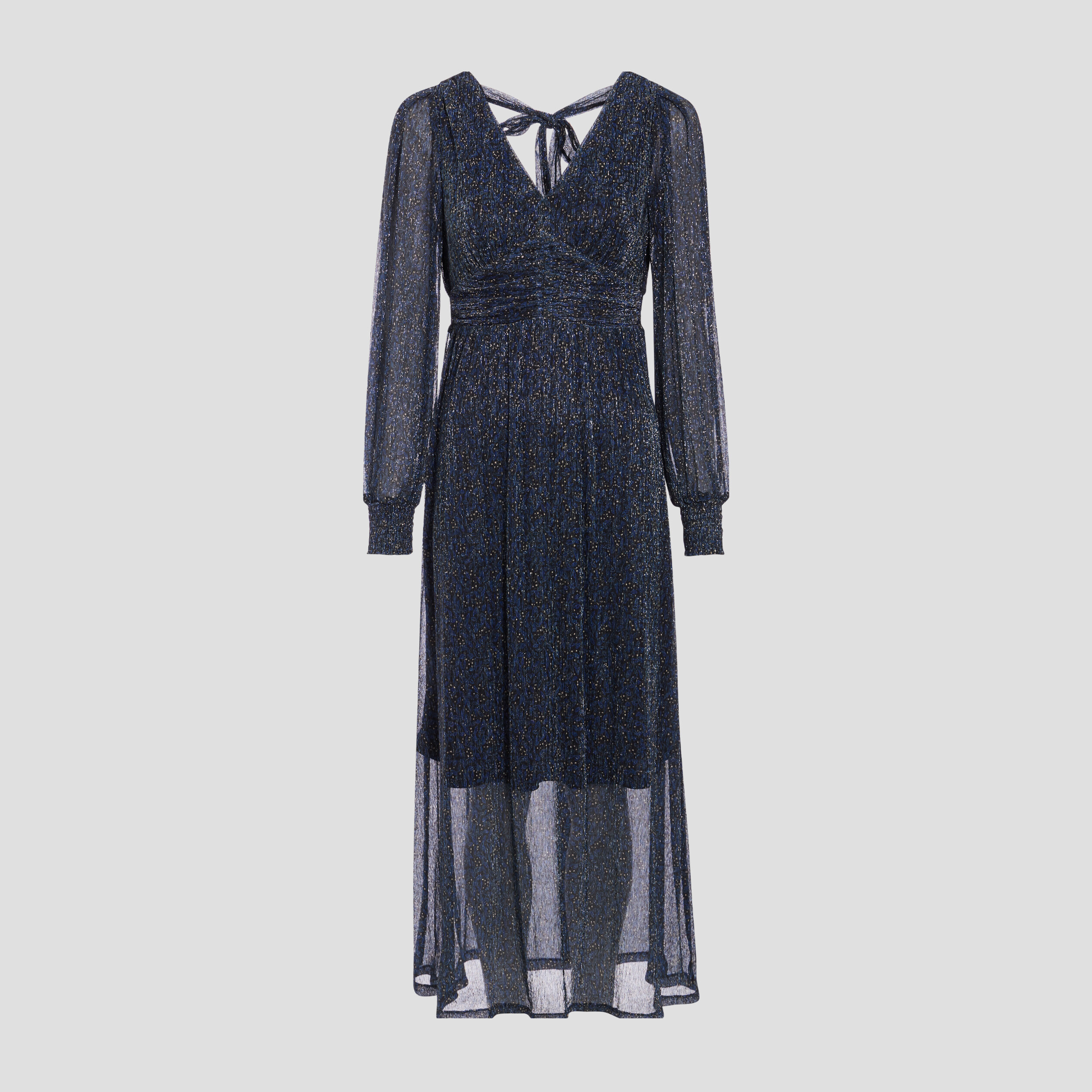 Robe longue droite fluide noir femme | Bonobo