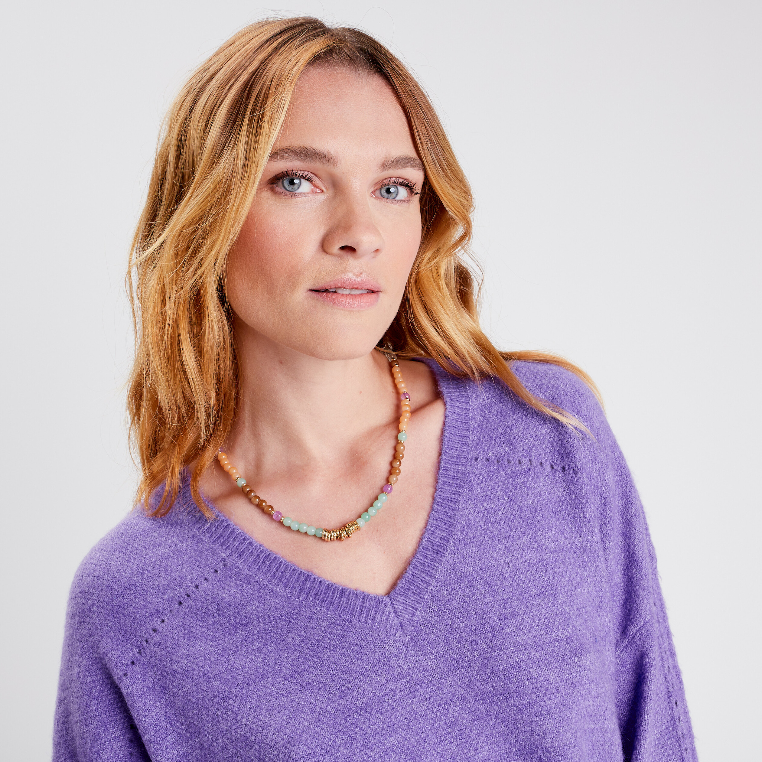 Collier avec perles rose clair femme | Bonobo