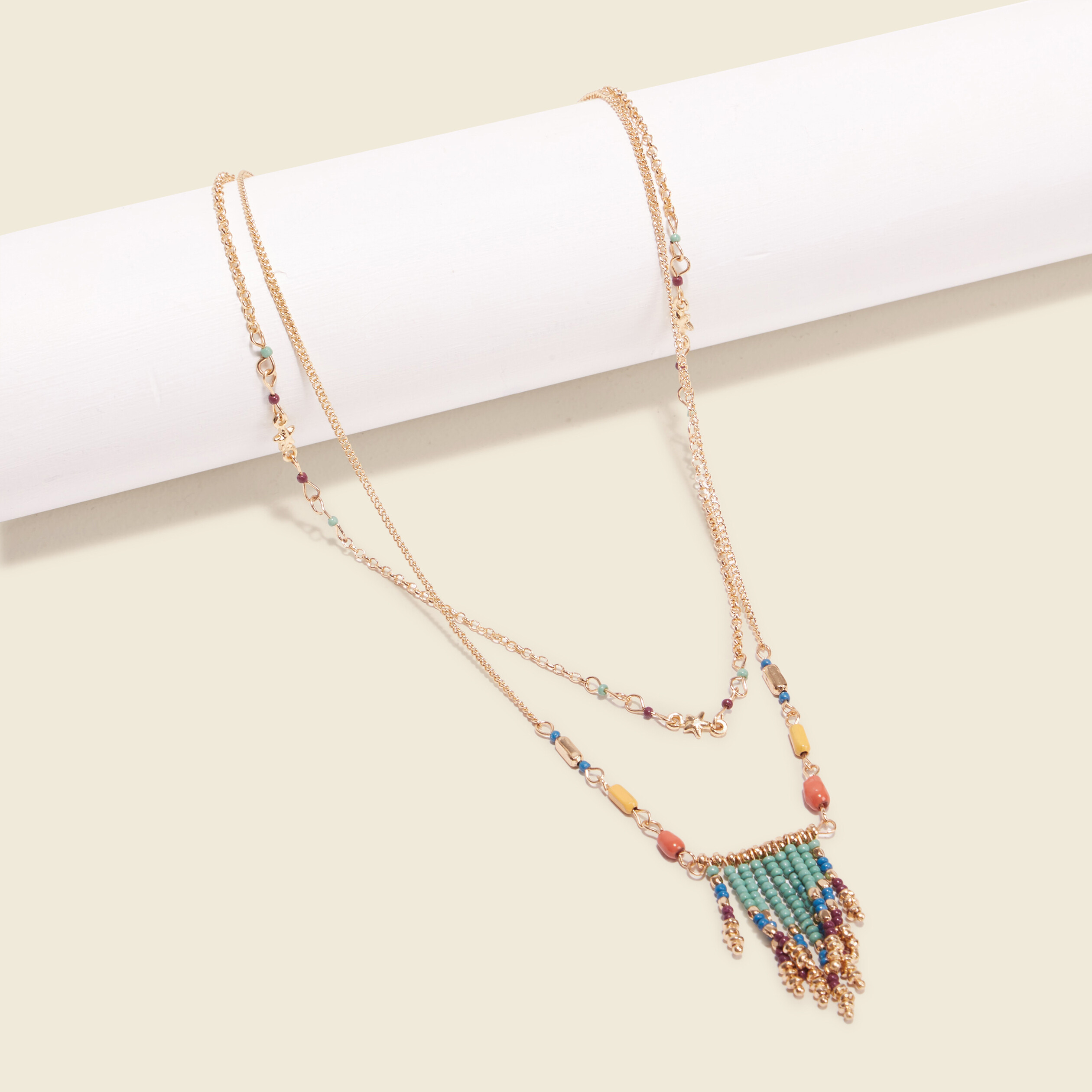 Collier 2 rangs à perles multicolore femme | Bonobo