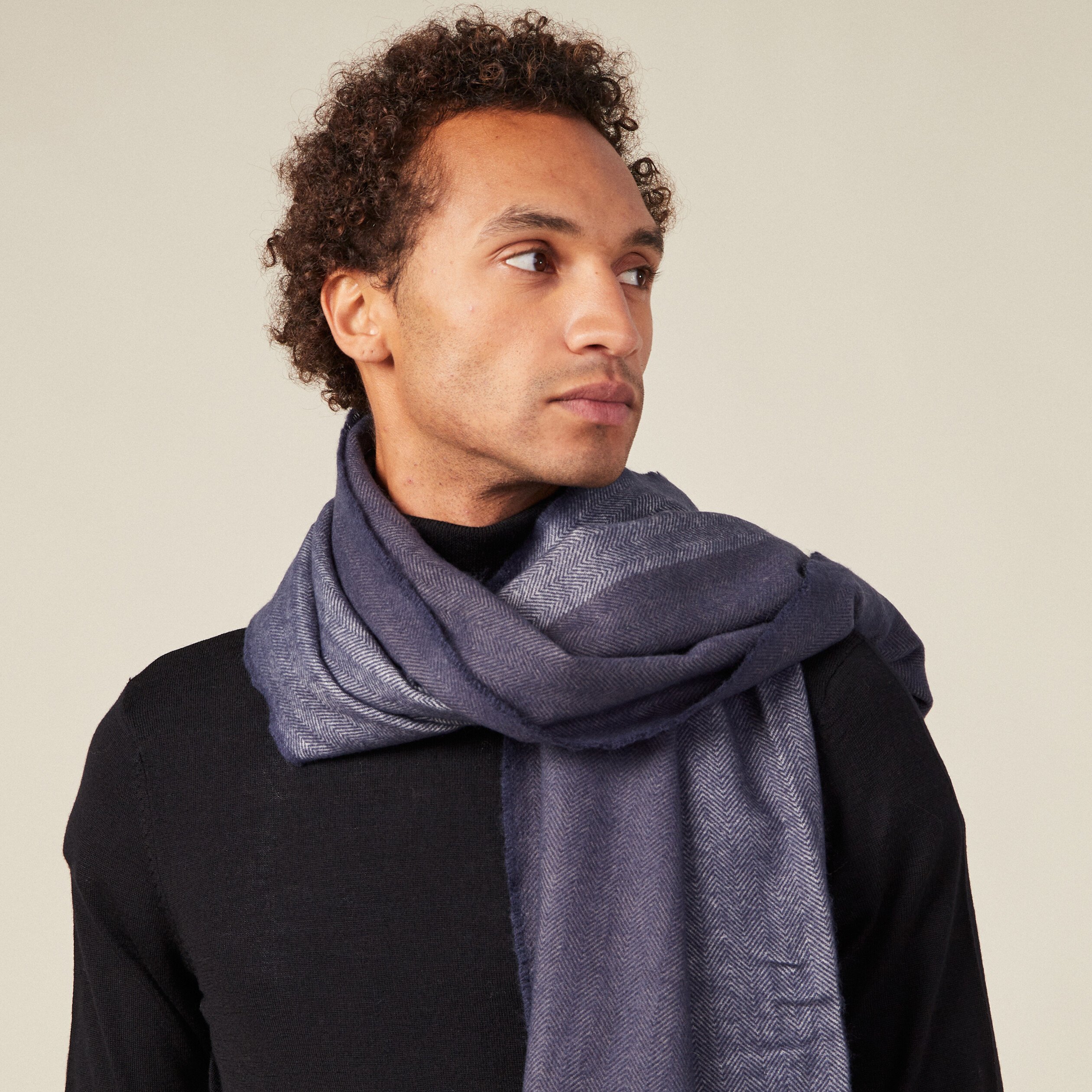 Écharpe bleu marine homme | Bonobo