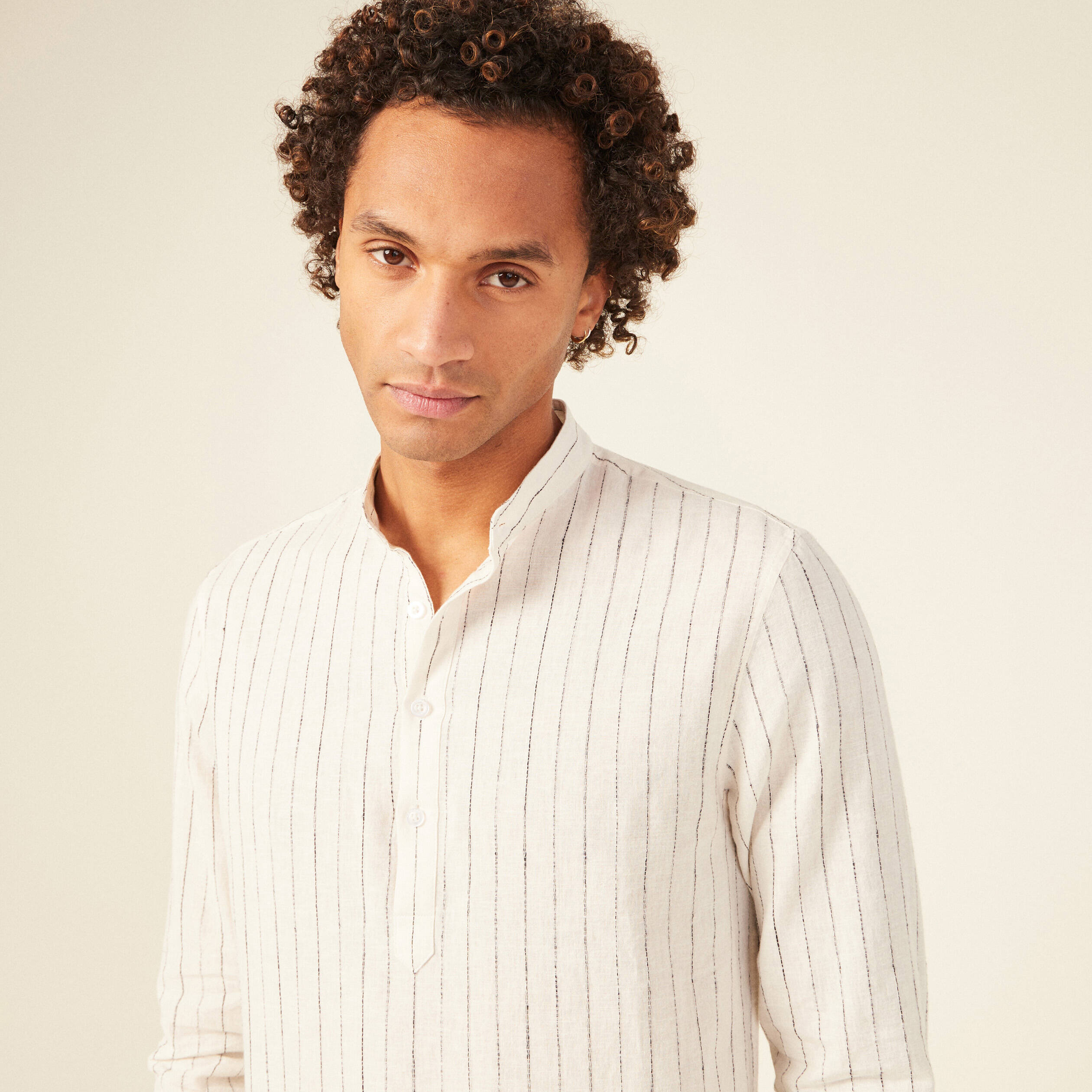 Chemise manches longues ecru homme | Bonobo